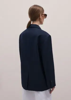 ME+EM Oversized Linen Blend Blazer