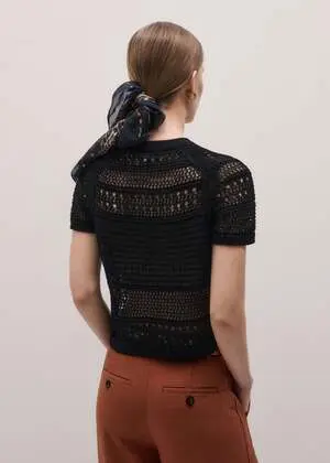 ME+EM Linear Knit Straight Baby Tee