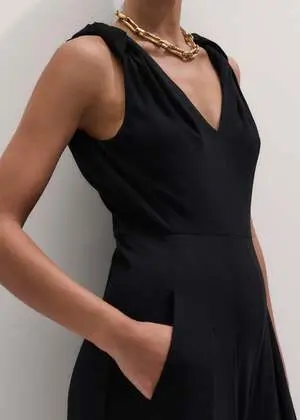 ME+EM Twist Strap Modal Jumpsuit With Belt