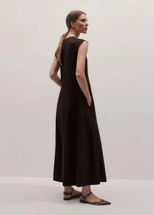 ME+EM V-neck A-line Maxi Dress