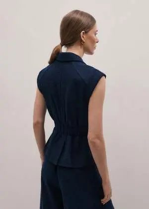 ME+EM Textured Fitted Waistcoat