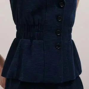 ME+EM Textured Fitted Waistcoat