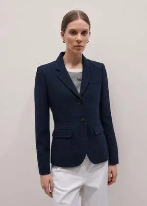 ME+EM Textured Bouclé Corset Jacket