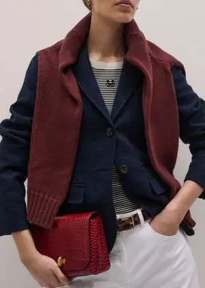 ME+EM Textured Bouclé Corset Jacket