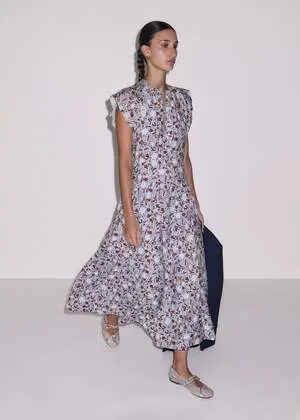 ME+EM Floral Print Midi Dress
