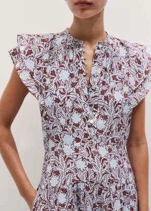 ME+EM Floral Print Midi Dress