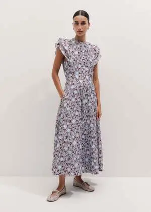 ME+EM Floral Print Midi Dress