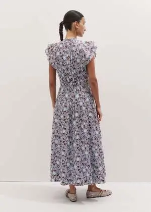 ME+EM Floral Print Midi Dress