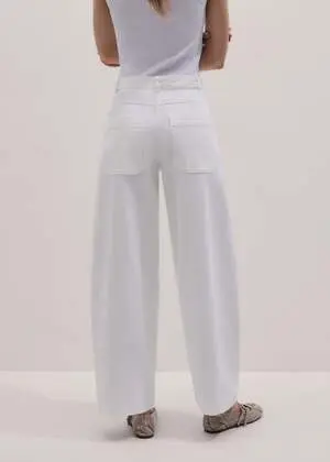 ME+EM Tapered Trousers With Vertical Stripes