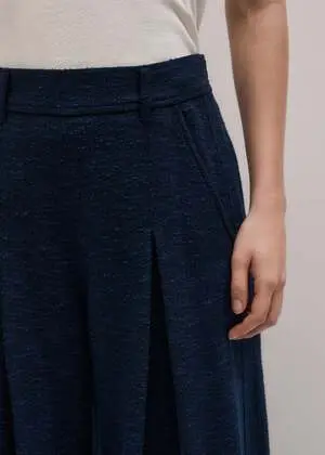 ME+EM Textured Pleat Front Superwide Culottes