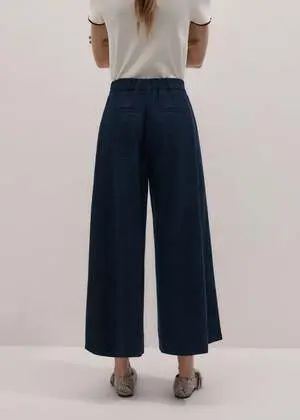 ME+EM Textured Pleat Front Superwide Culottes