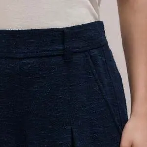 ME+EM Textured Pleat Front Superwide Culottes