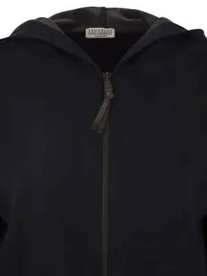 Brunello Cucinelli Cotton And Silk Hooded Zip-up Cardigan
