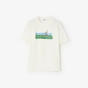 Burberry Maze Cotton T-shirt - Chalk White