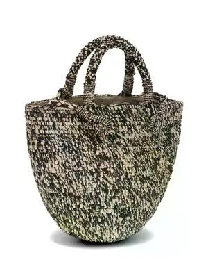 IBELIV Arona Raffia Bucket Bag - Black