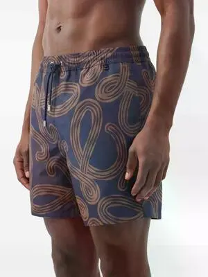 Loewe X Paula's Ibiza Anagram Swim Shorts - Blue