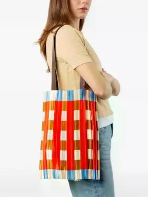 MULTITUDES BAGS Marsala Pleated Tote Bag