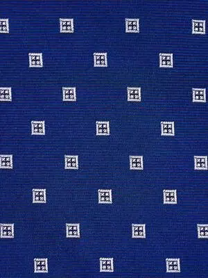 Kiton Silk Geometric Print Neck Tie