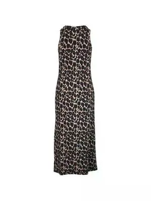 Majestic Filatures Sleeveless Leopard Print Dress