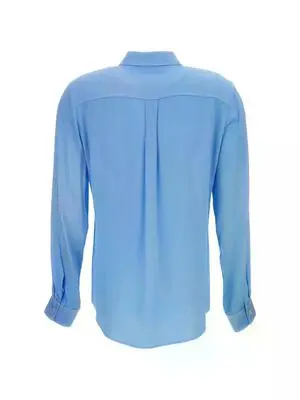 Q-WINS Long-sleeve Button-down Shirt - Blue