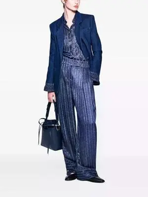 Giorgio Armani Silk Trousers With Button Cuffs