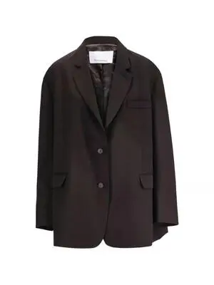 THE FRANKIE SHOP Bea Single-breasted Oversized Blazer - Brown