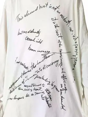 Yohji Yamamoto Text-print Long-sleeve T-shirt