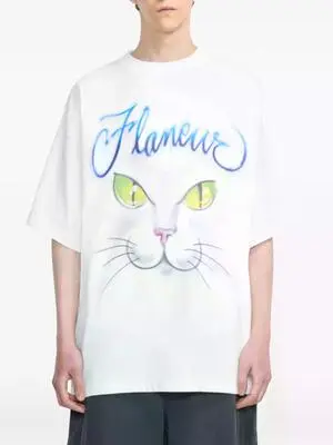 FLANEUR Cats Graphic-print T-shirt
