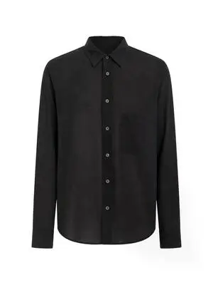 ZIGGY CHEN Chest-pocket Long-sleeve Shirt - Black