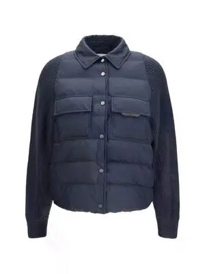 Brunello Cucinelli Monili Chain Padded Jacket - Blue