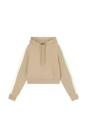 Armani Exchange Drawstring Hoodie With Side Stripe Detail - Neutrals