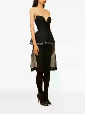 CONTESSA MILLS Mary Strapless Peplum Top