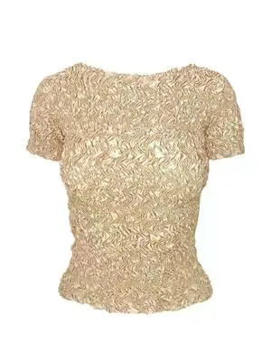 CONTESSA MILLS Blair Smocked Short-sleeve T-shirt