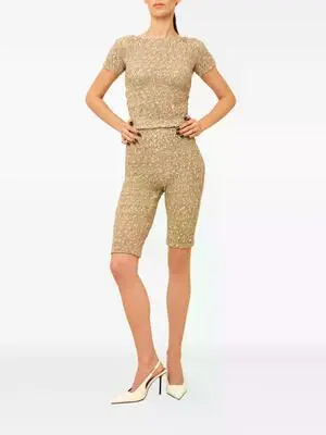 CONTESSA MILLS Blair Smocked Short-sleeve T-shirt