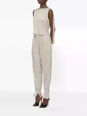 CONTESSA MILLS Pleated Tie-cuff Trousers