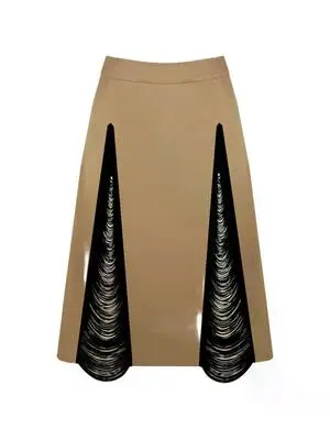 CONTESSA MILLS Madeleine Fringe Detail Skirt - Neutrals