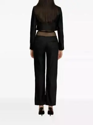 CONTESSA MILLS Morgaine Lace-trim Cropped Blazer