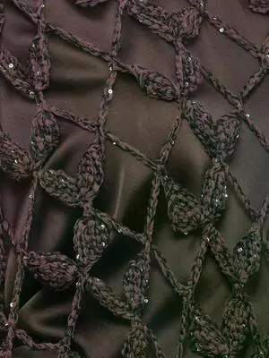 Antonelli Firenze Sequin-embellished Crochet-knit Sweater