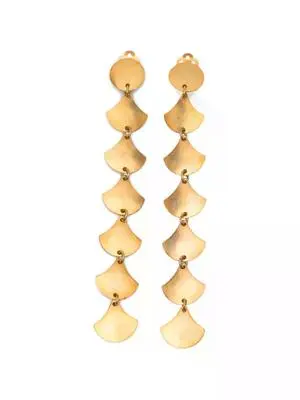 KRIZIA Tone Matte Finish Drop Earrings - Gold