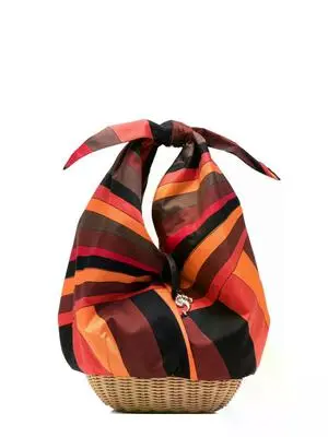 Emilio Pucci Abstract Print Scarf-knot Tote Bag - Orange