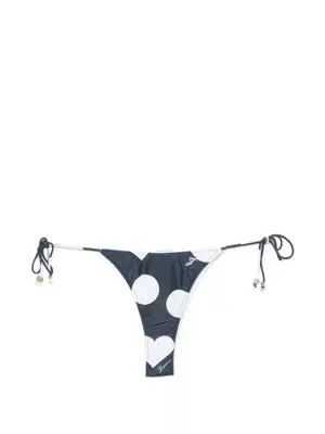 Jacquemus Heart Print Bikini Bottom - Blue
