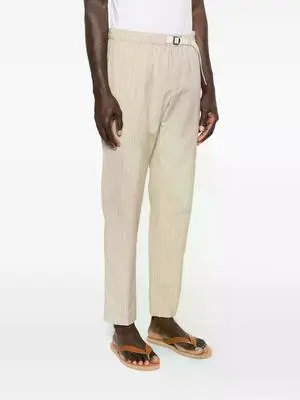 WHITE SAND Striped Belt Trousers - Neutrals