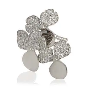 Tiffany & Co. Diamond Paper Flowers Ring - Platinum