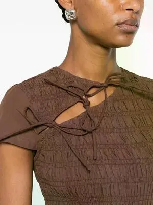 DAMSON MADDER Ebba Shirred Midi Dress