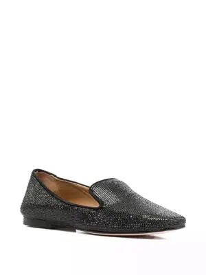ANNA F. Crystal-embellished Loafers