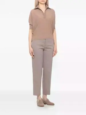 D.exterior Short Sleeve V-neck Polo
