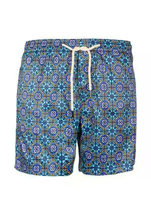 PENINSULA SWIMWEAR Panarea Printed Swim Shorts - Blue