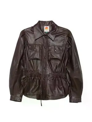 Farm Rio Drawstring Waist Leather Jacket