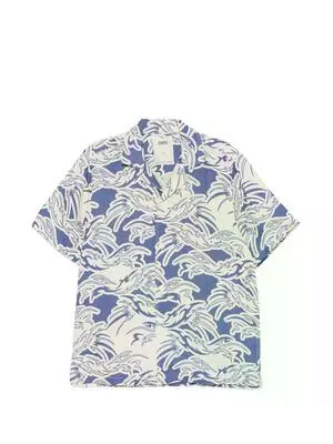 OAS Company Rogue Cuba Graphic-print Shirt - Blue