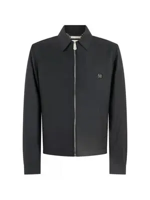 Philipp Plein Logo Plaque Zip-up Jacket - Black